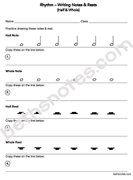 Songs with Half, Dotted Half & Whole Rests / Minim, Dotted Minim ...